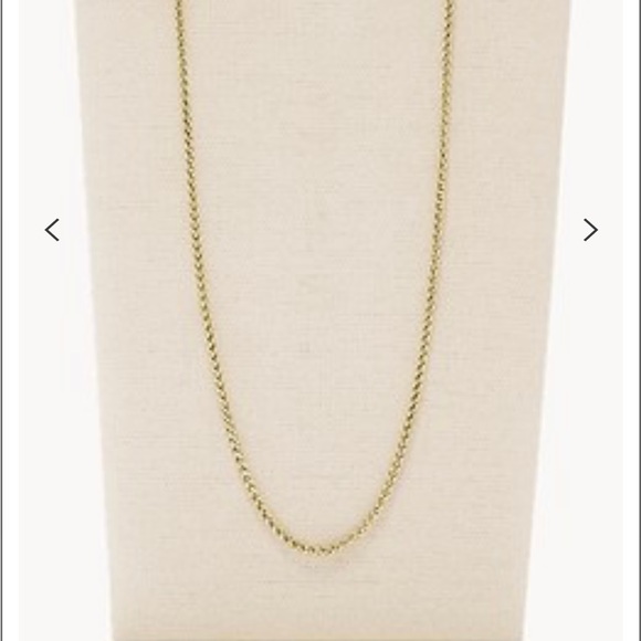 Fossil | Accessories | Fossil Gold Tone Stainless Steel Chain Necklace ...